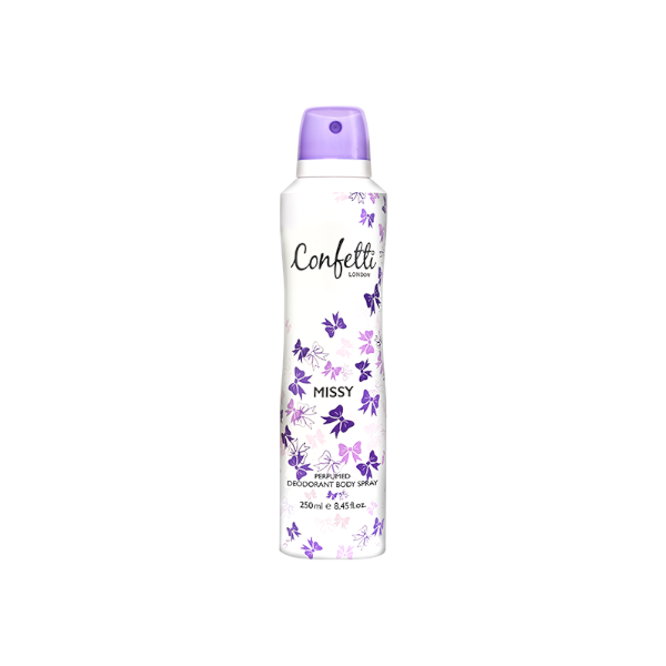 CONFETTI BODY SPRAY MISSY 250ML – abdalibabafoods
