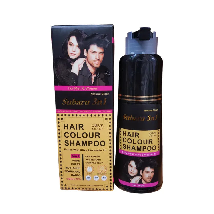 SUBARU 3IN1 HAIR COLOUR SHAMPOO BROWN 200ML – abdalibabafoods